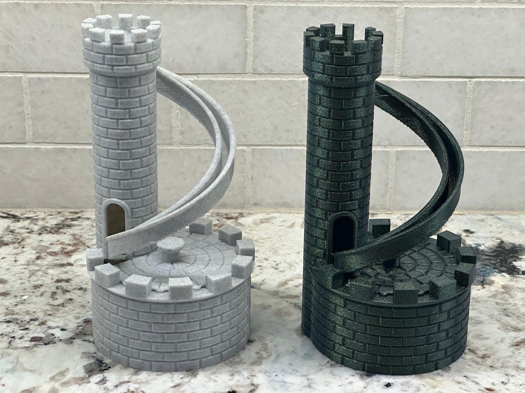 Castle Slide Coin Piggy Bank - 3D Printed With Many Color Options Fun ...