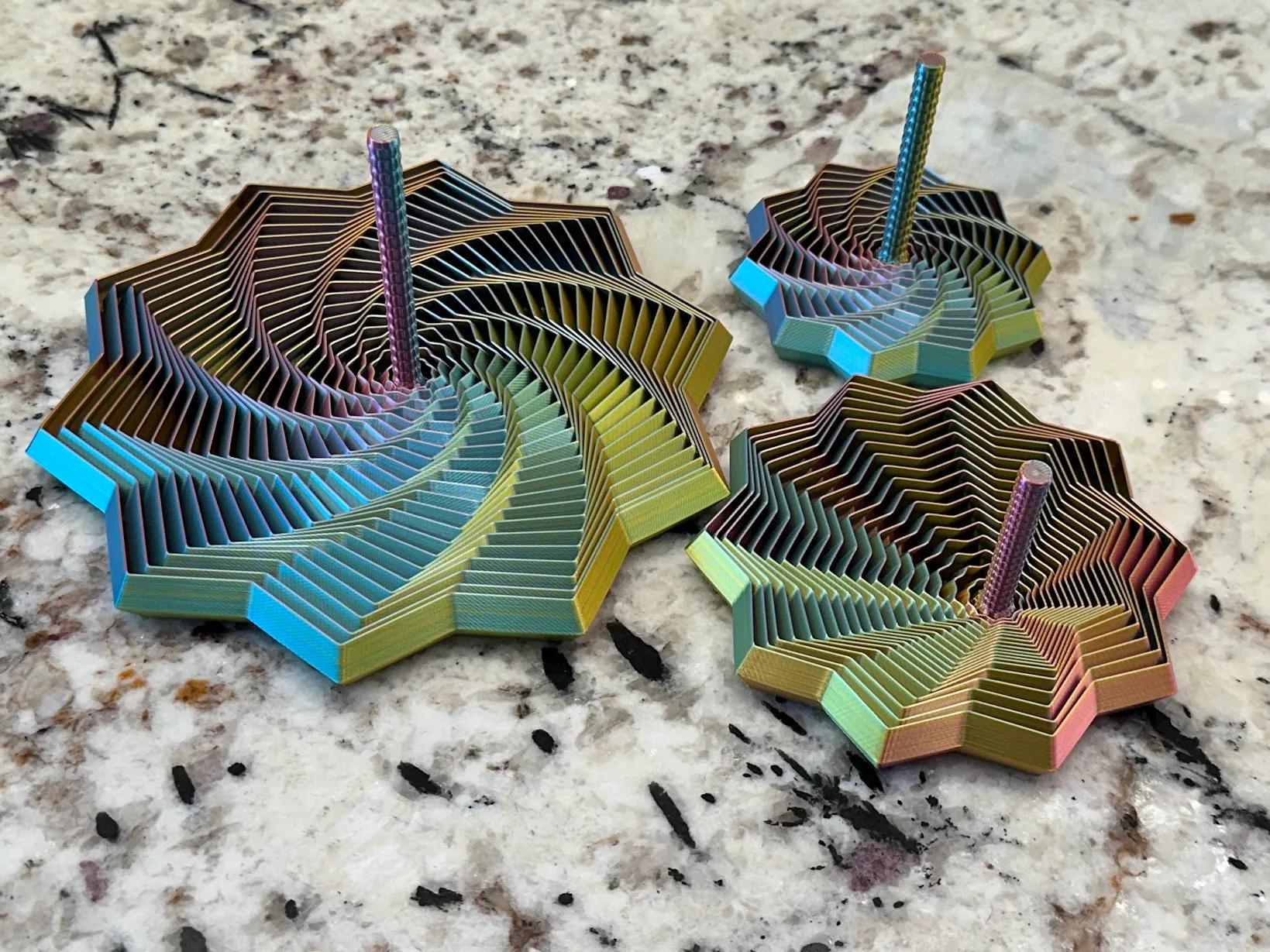 Expanded Sensory Fidget Star With Handle - Very Satisfying Sight and ...