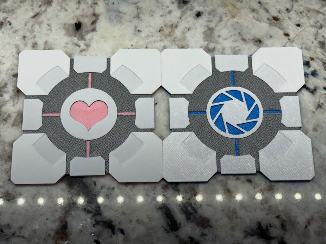 Weighted Companion Cube Coasters Inspired by the One You Wanted to Love ...