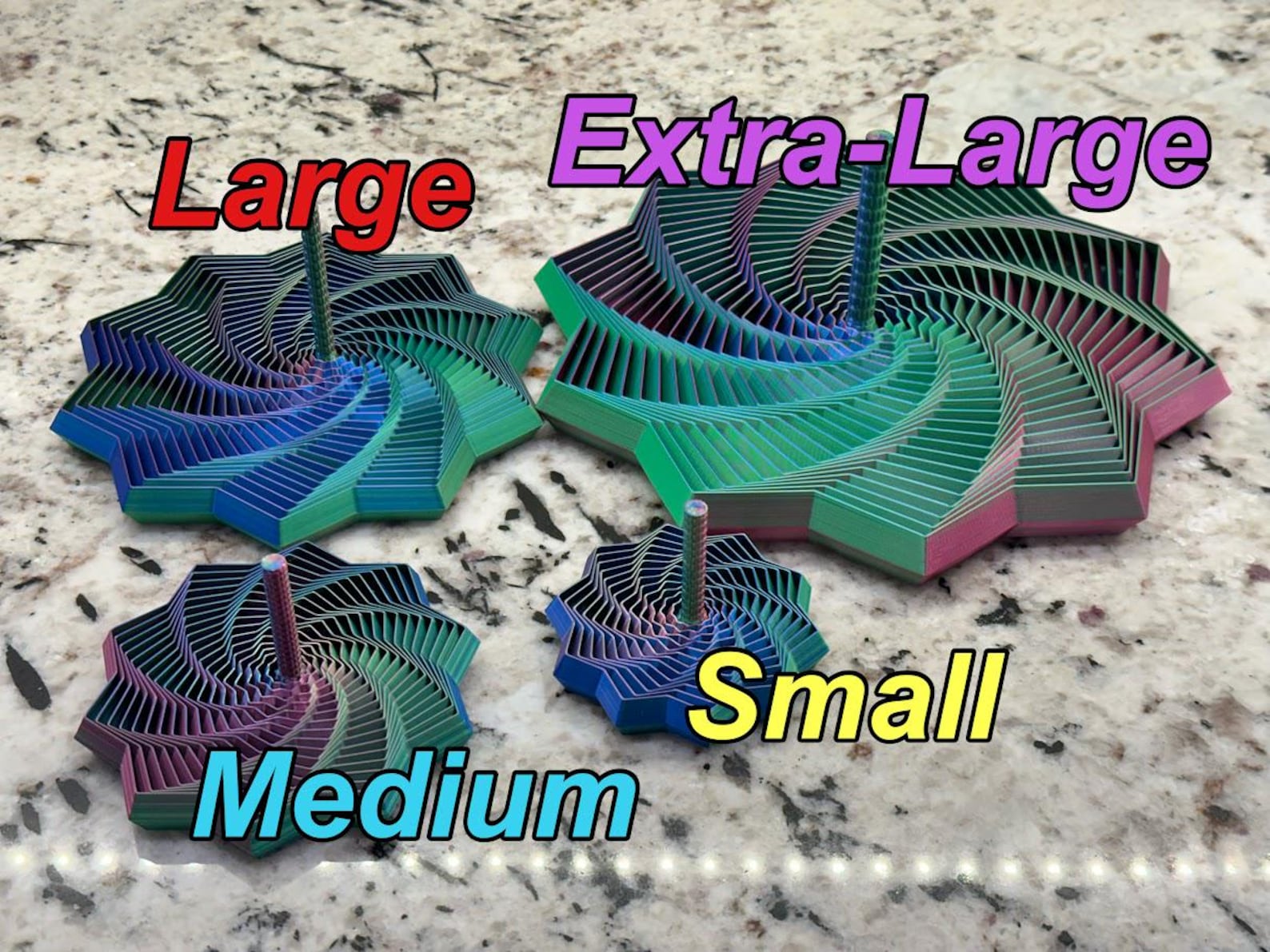 Expanded Sensory Fidget Star With Handle - Very Satisfying Sight and ...