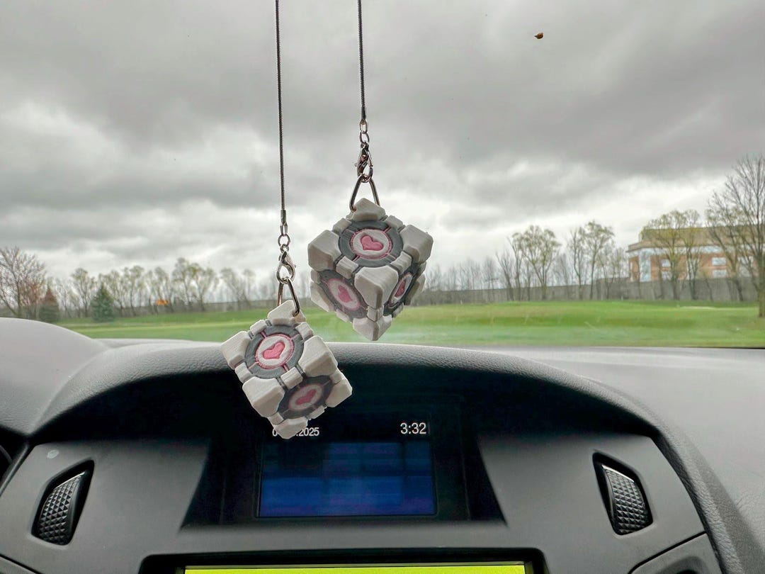 Companion Cube Car Charm Dice Like Portal-inspired Weighted Companion ...