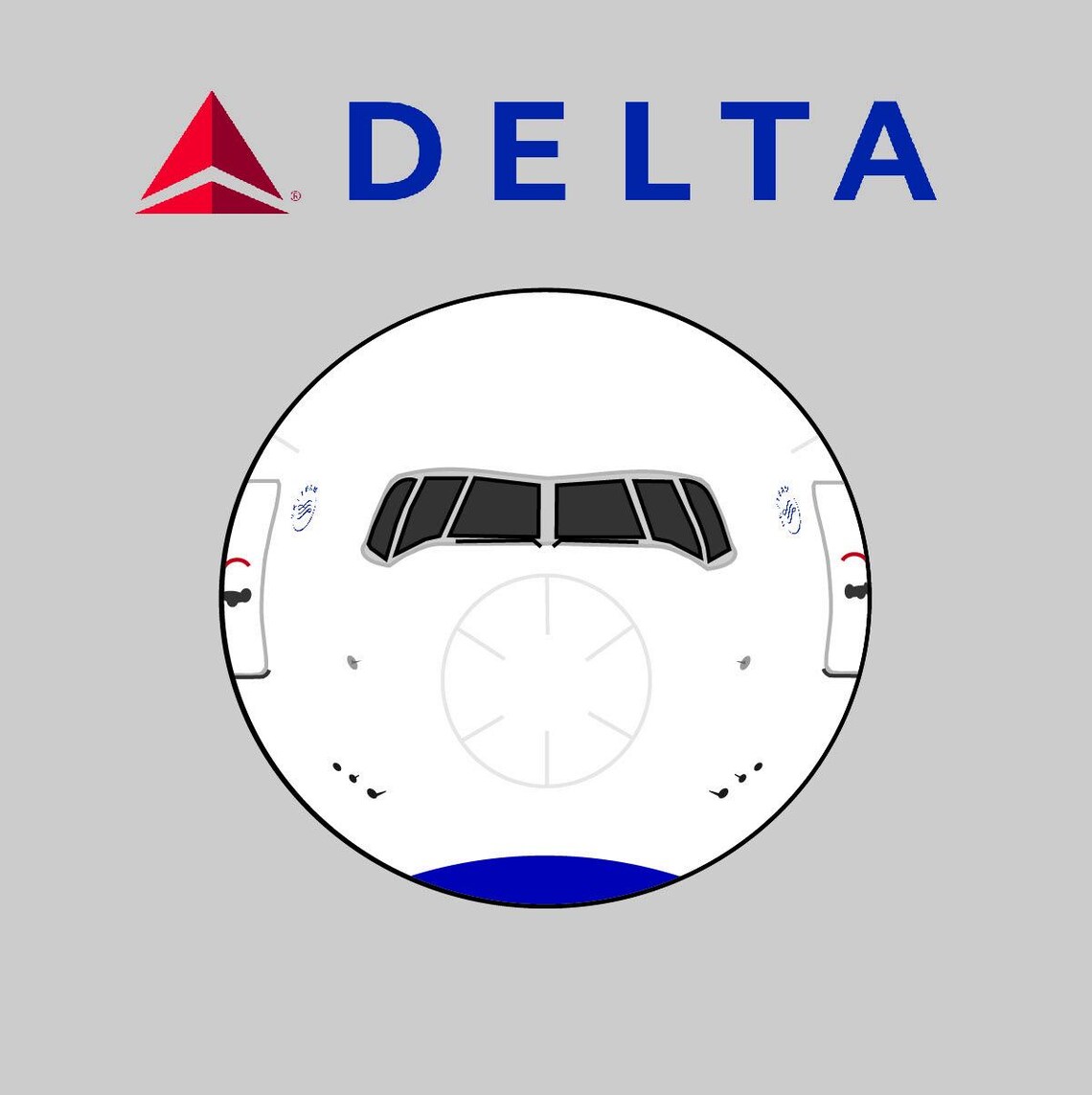 Delta Airlines Boeing 777 Nose Sticker - Etsy