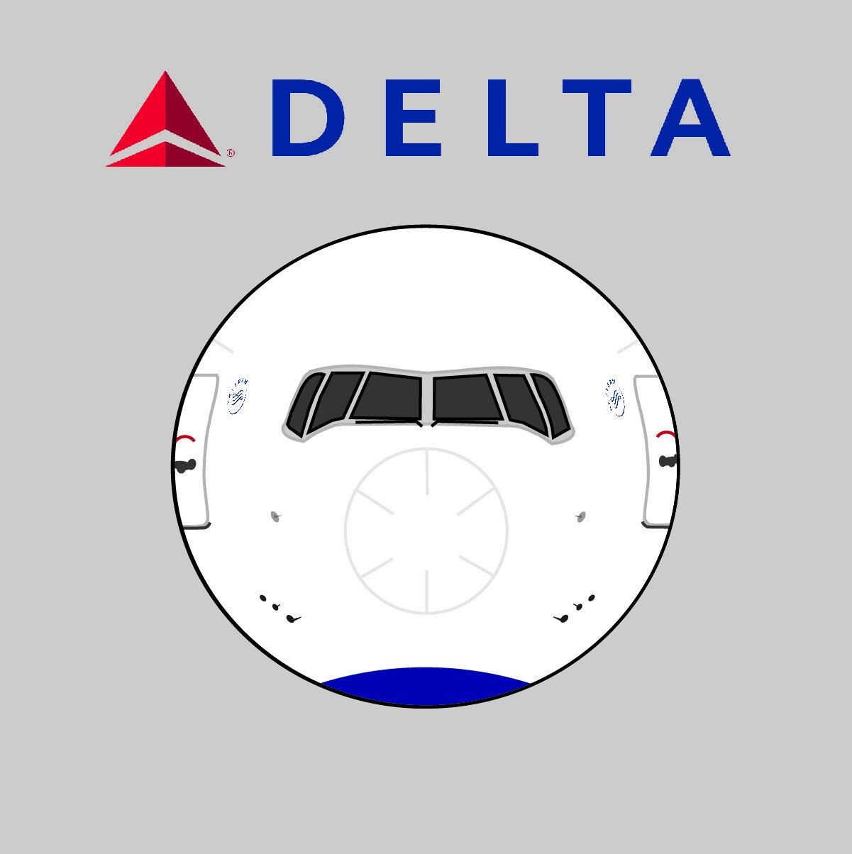 Delta Airlines Boeing 777 Nose Sticker - Etsy