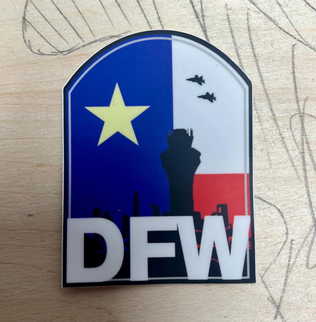 DFW (dallas Fort Worth) Airport Sticker - Etsy