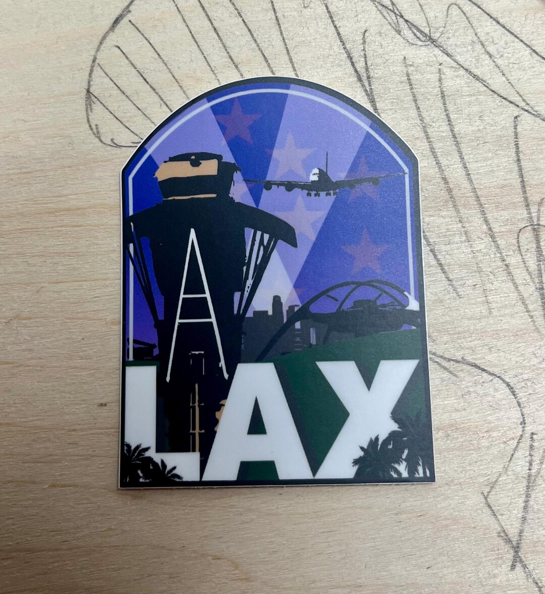 LAX (los Angeles) Airport Sticker - Etsy