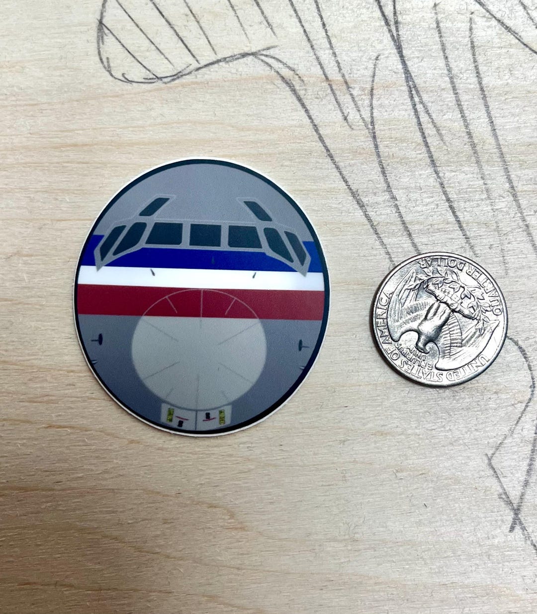 American Airlines (MINI) MD-80 Sticker - Etsy