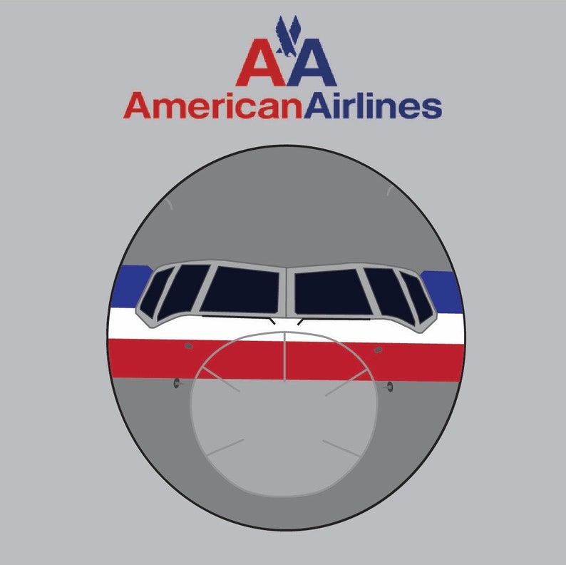 American Airlines Retro 757 Nose Sticker - Etsy