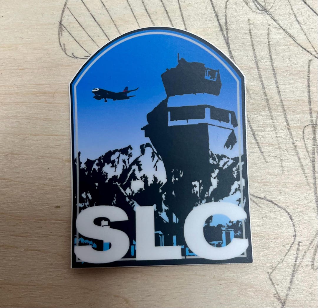 SLC (salt Lake City) Airport Sticker - Etsy