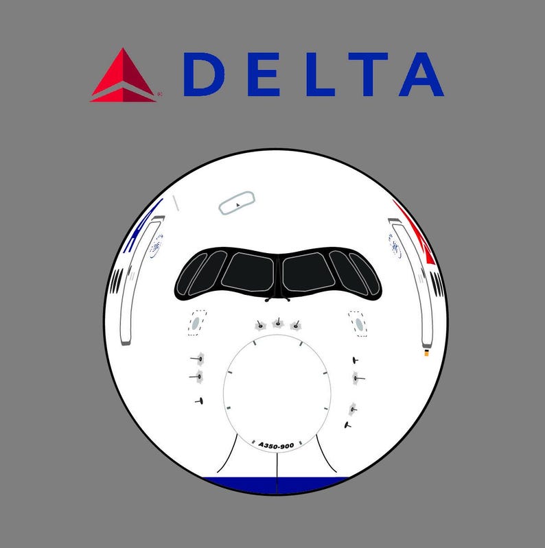 Delta Airlines Airbus A350 Nose Sticker - Etsy