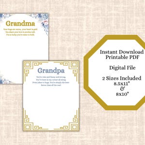 Grandparents Day Printable Handprint Craft Keepsake, Grandma Grandpa ...