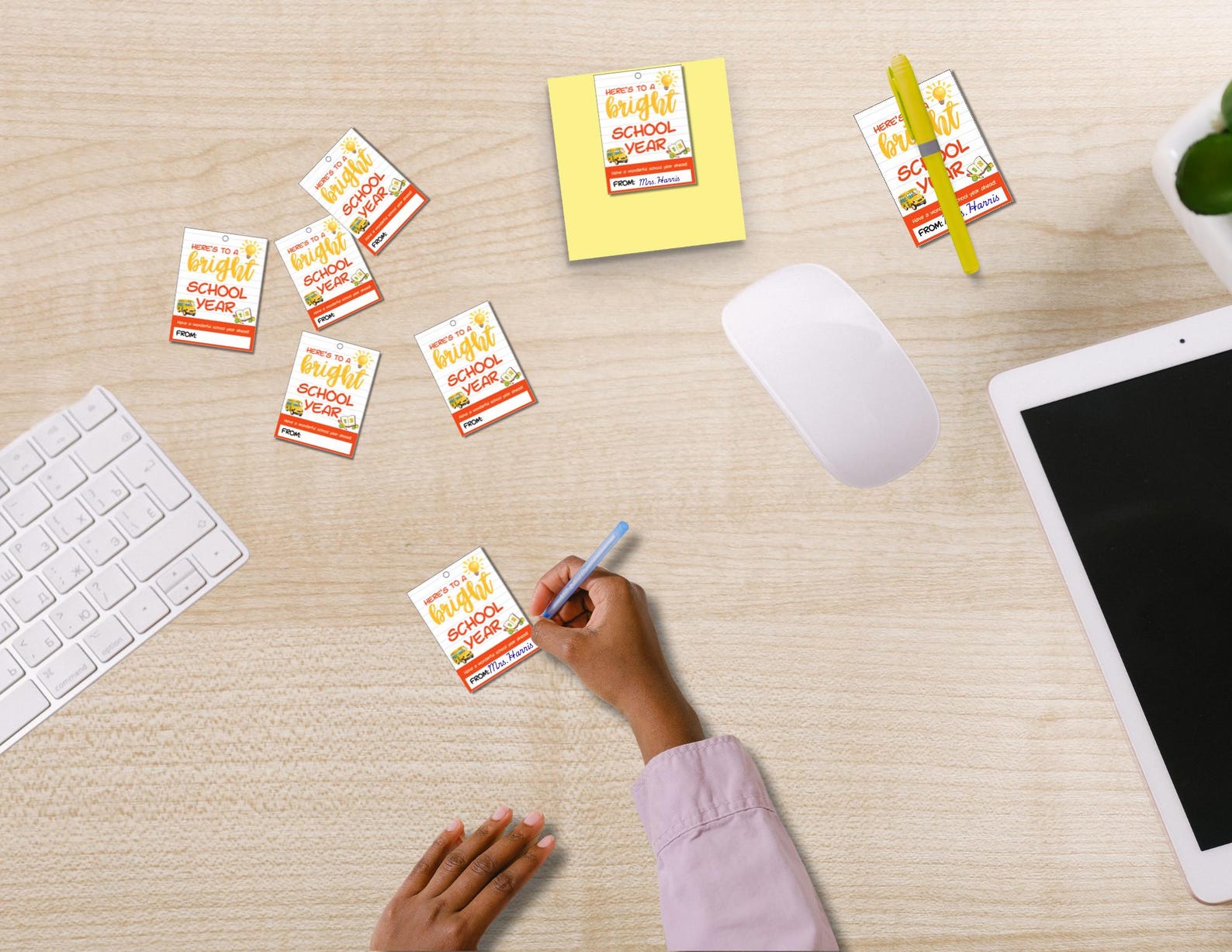 Printable Back to School Favor Tags, Beginning of the Year Tags ...
