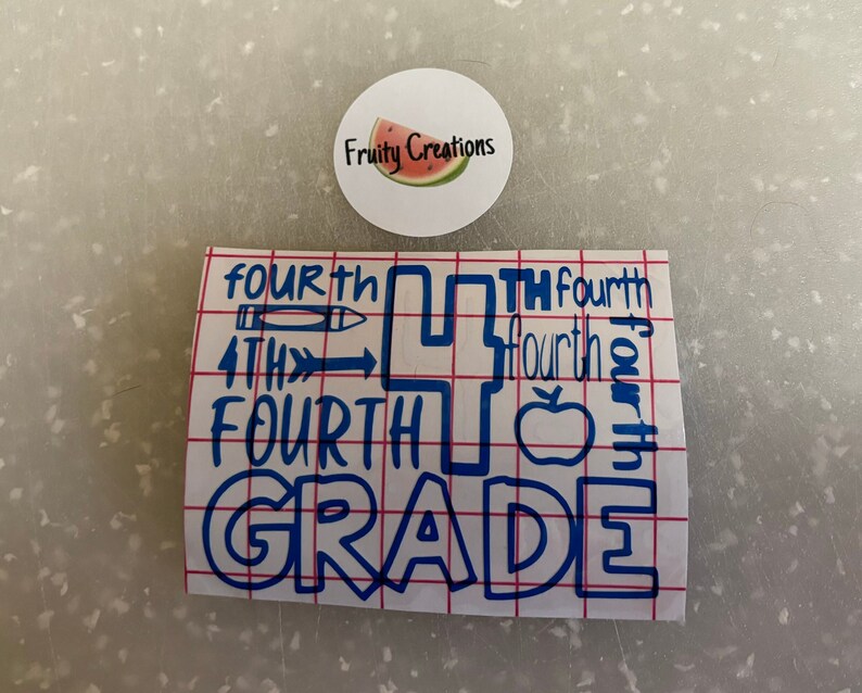 Grade Level Sticker Teacher Sticker Waterbottle Sticker Laptop Sticker ...