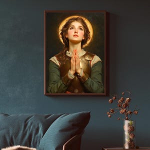 Catholic Art Print Saint Joan of Arc Catholic Prints Home Altar Decor ...