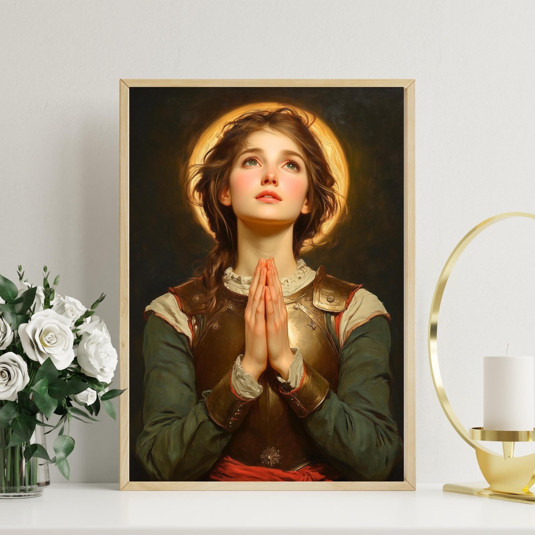 Catholic Art Print Saint Joan of Arc Catholic Prints Home Altar Decor ...
