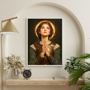 Catholic Art Print Saint Joan of Arc Catholic Prints Home Altar Decor ...