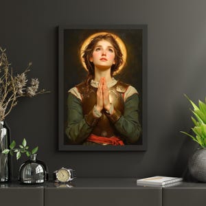 Catholic Art Print Saint Joan of Arc Catholic Prints Home Altar Decor ...