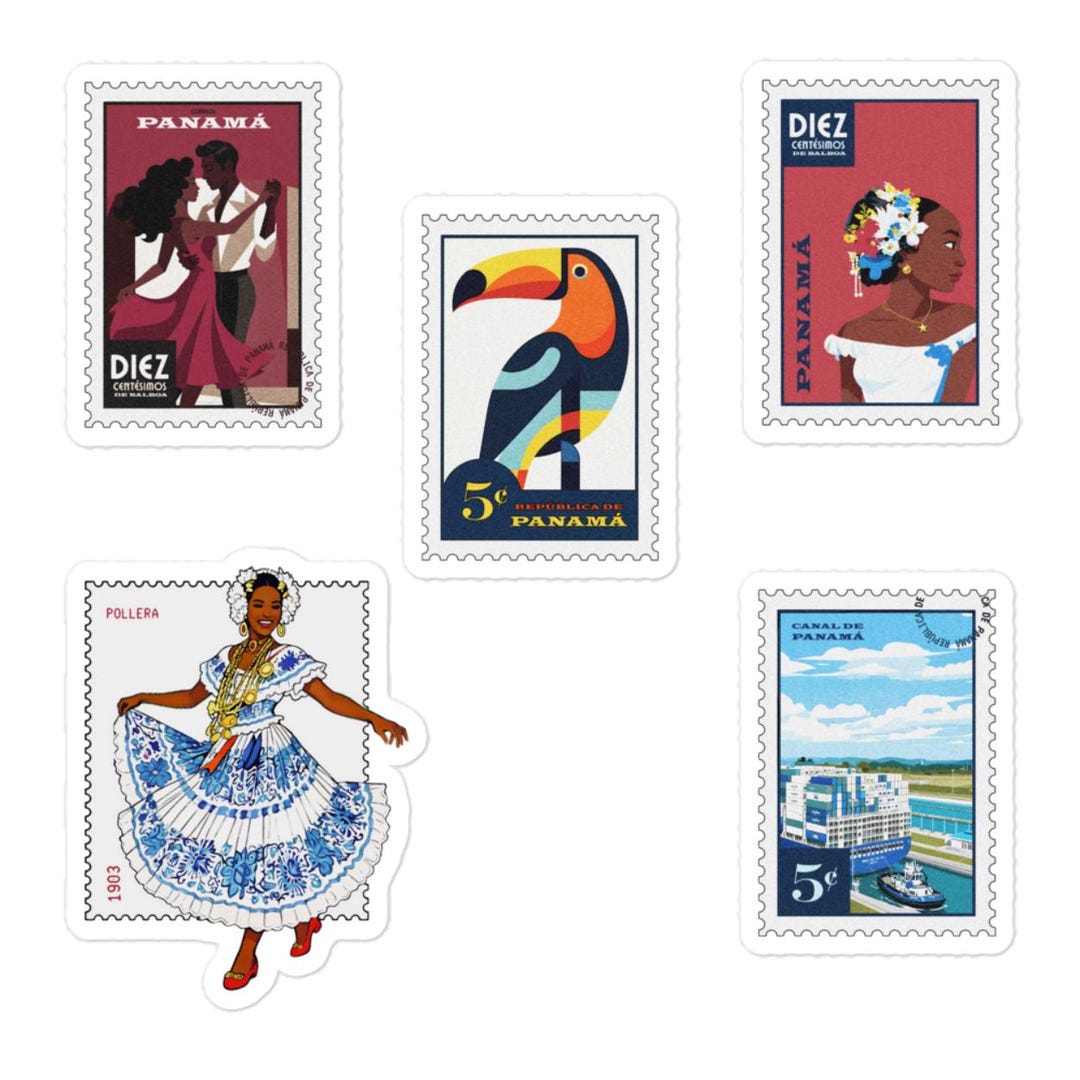Panamá Stamps Bubble-free Stickers for Devices & Notebooks - Etsy