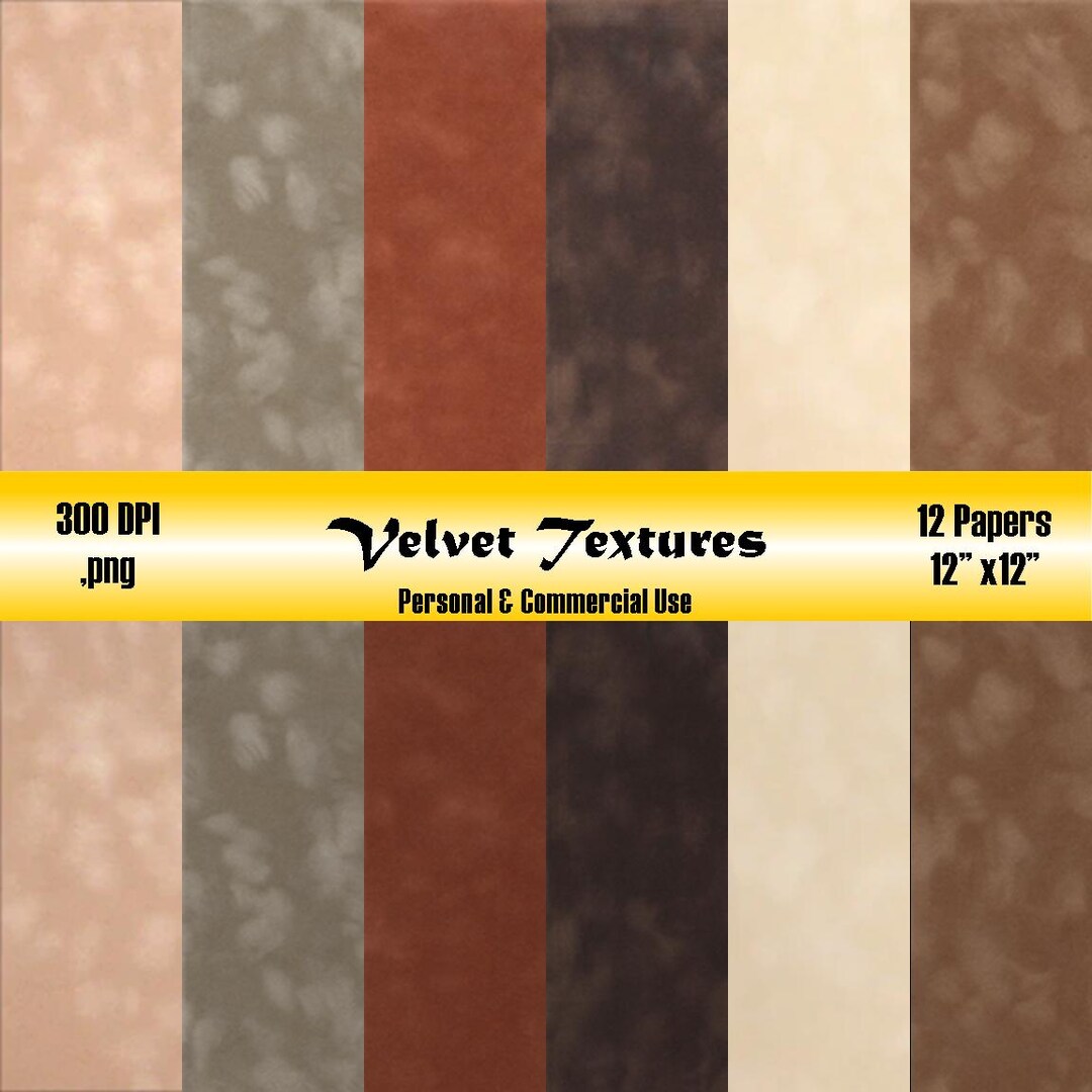 12 Velvet Digital Paper Brown Instant Download 300 DPI 12 X 12 ...