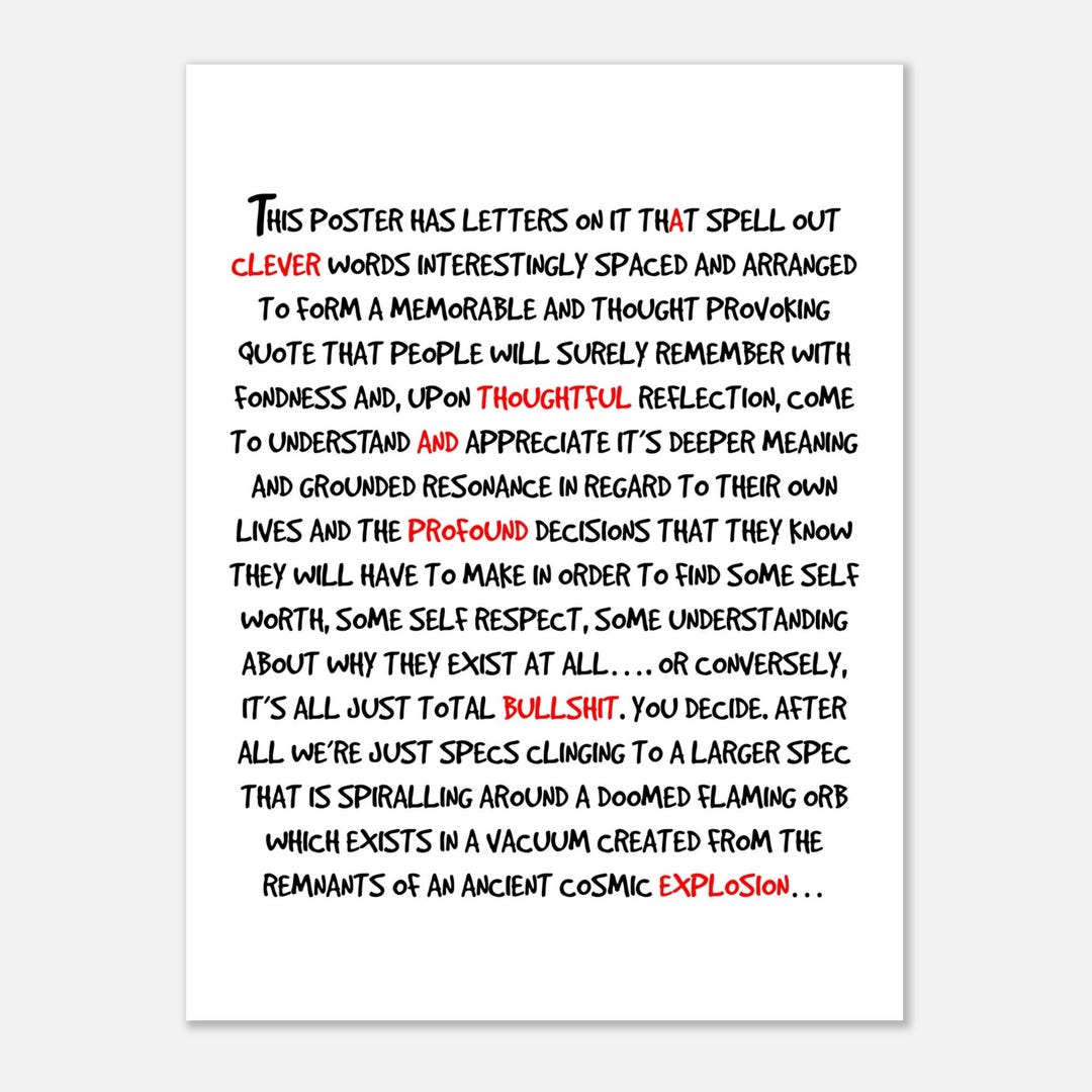 WORDS to LIVE BY: Poster - What Does It All Mean? - Etsy