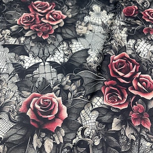 Gothic Fabric. Whimsical Seamless. Magic Fabric by the Yard - Etsy