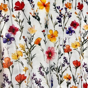 Colorful Floral Pattern Cotton Fabric by the Yard Floral Pattern 1 Yard ...
