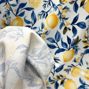Italian Fabric. Print, Lemon Tree, Fashion Fabric, Special Design ...