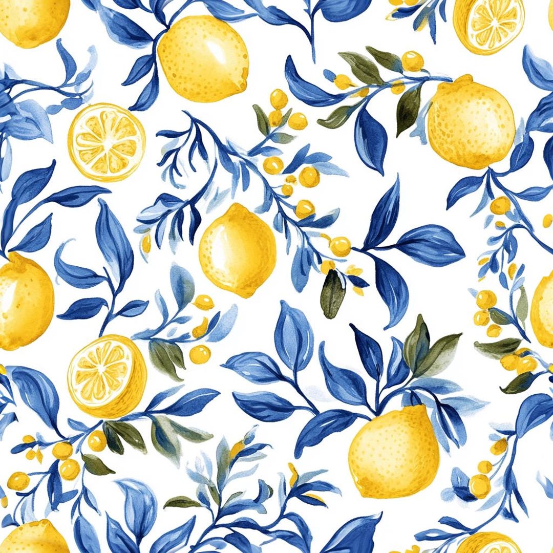 Italian Fabric. Print, Lemon Tree, Fashion Fabric, Special Design ...