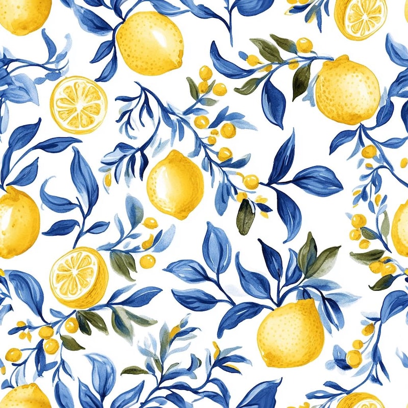 Pink and Lemon Fabric - Etsy