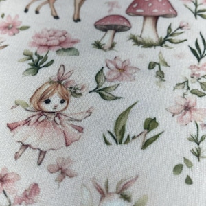 Fairy Tale Fabric. Wonderland. Watercolor Illustrations of Whimsical ...