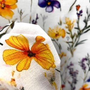 Colorful Floral Pattern Cotton Fabric by the Yard Floral Pattern 1 Yard ...