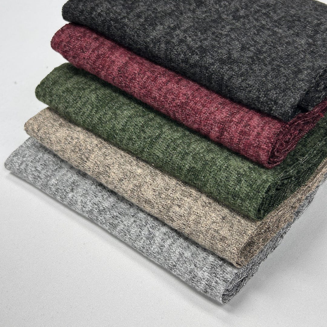 Poly Hacci Fabric .brush Solid Color Fall Fabric Weater, Cardigan ...