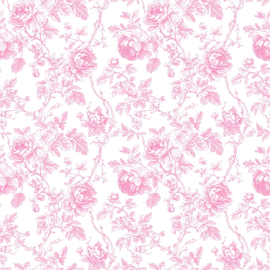 Pink Toile Fabric by the Yard. 60" Wide - Diy Home Decor - Premier ...