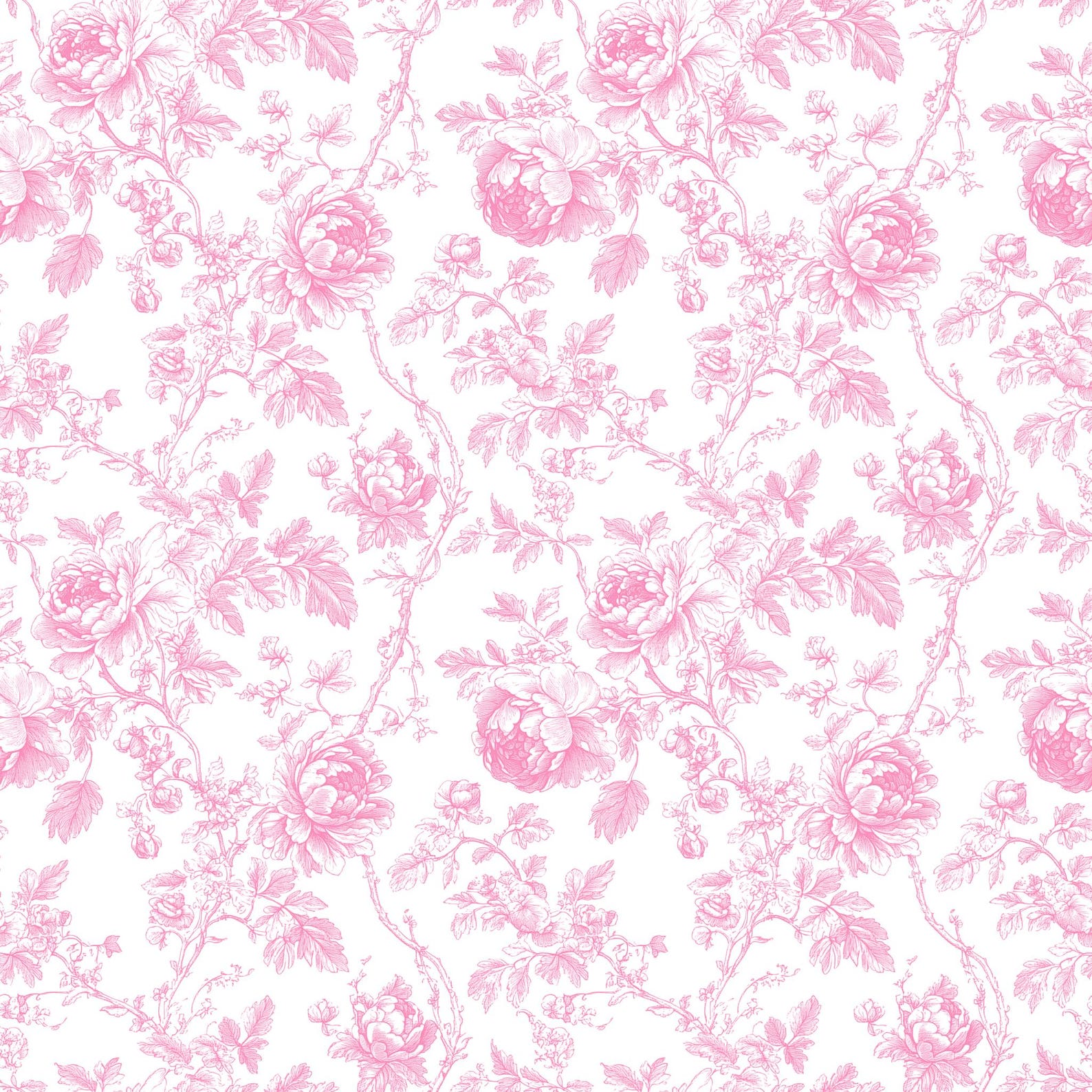 Vintage Pink Toile Fabric, Sky Blue Toile Fabric by the Yard. - Etsy