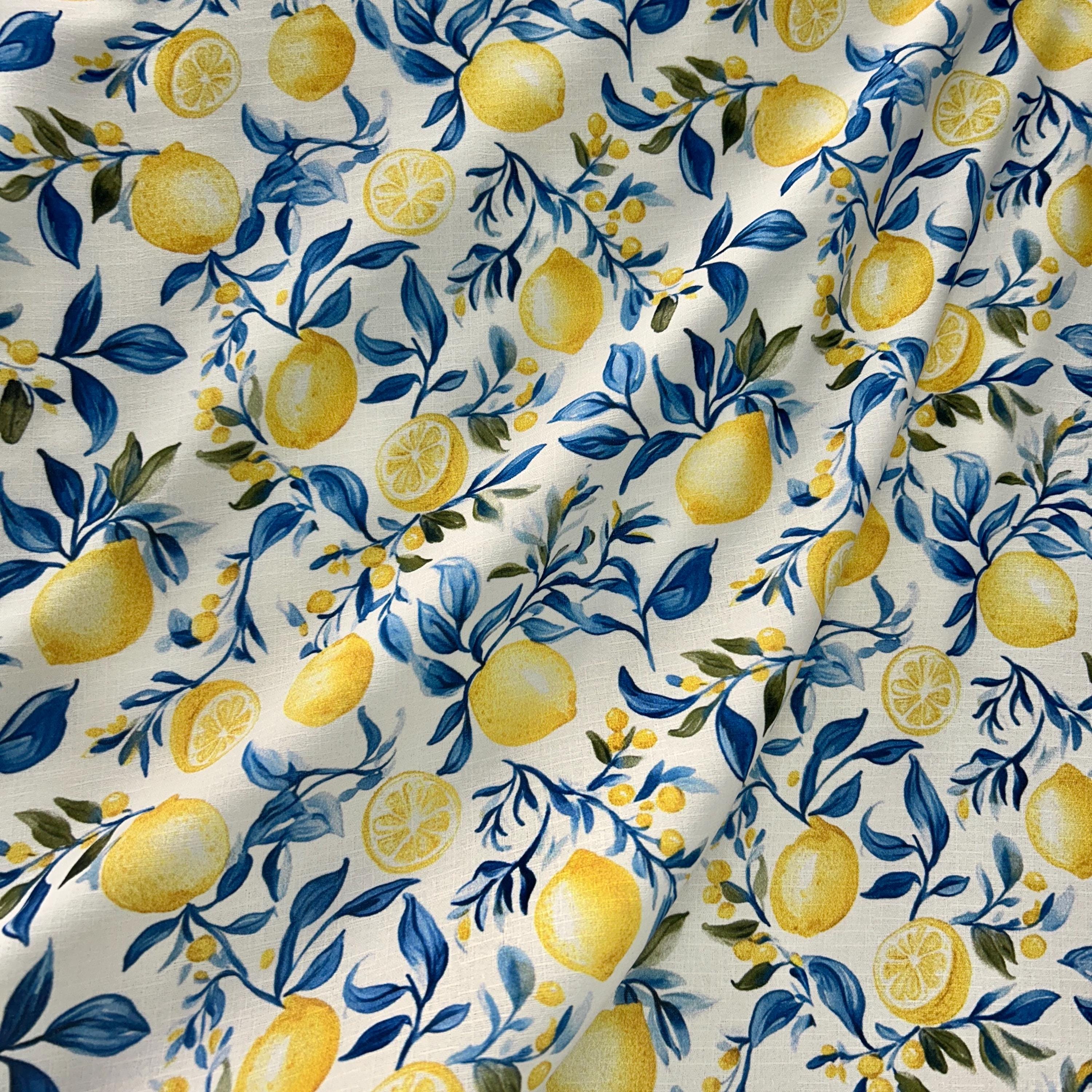 Italian Fabric. Print, Lemon Tree, Fashion Fabric, Special Design ...