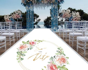Custom Personalized Aisle Runner Wedding Aisle Runner MAE32/ENT Plain ...