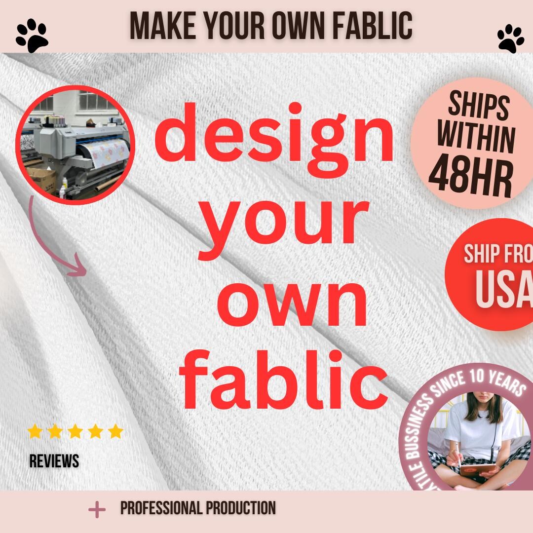 Custom Fabric Printing, Create Your Own Image on Fabric By-the-yard ...