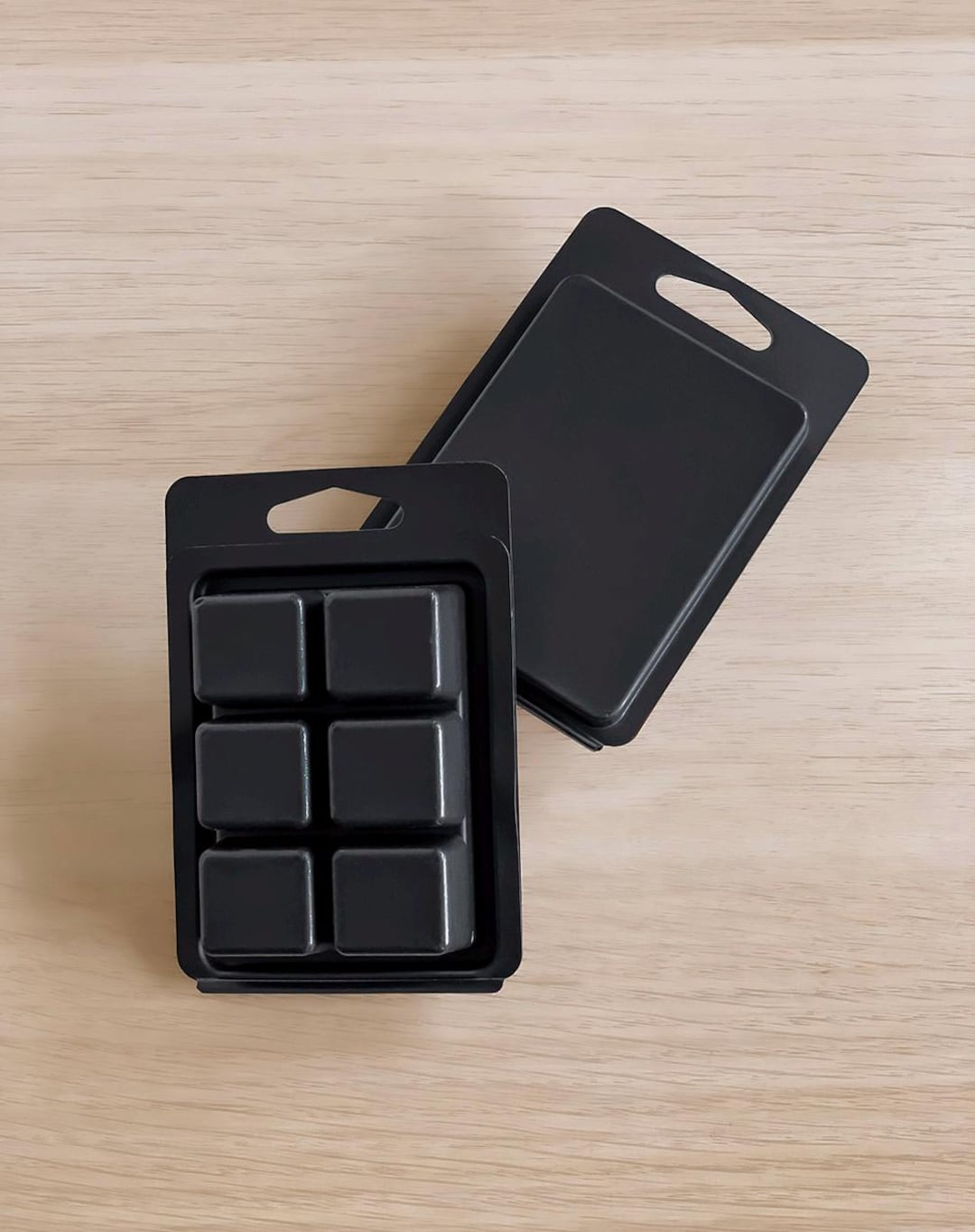 Matte Black Wax Melt Clamshells, 6 Cavity Wax Melt Packaging, Pack of ...