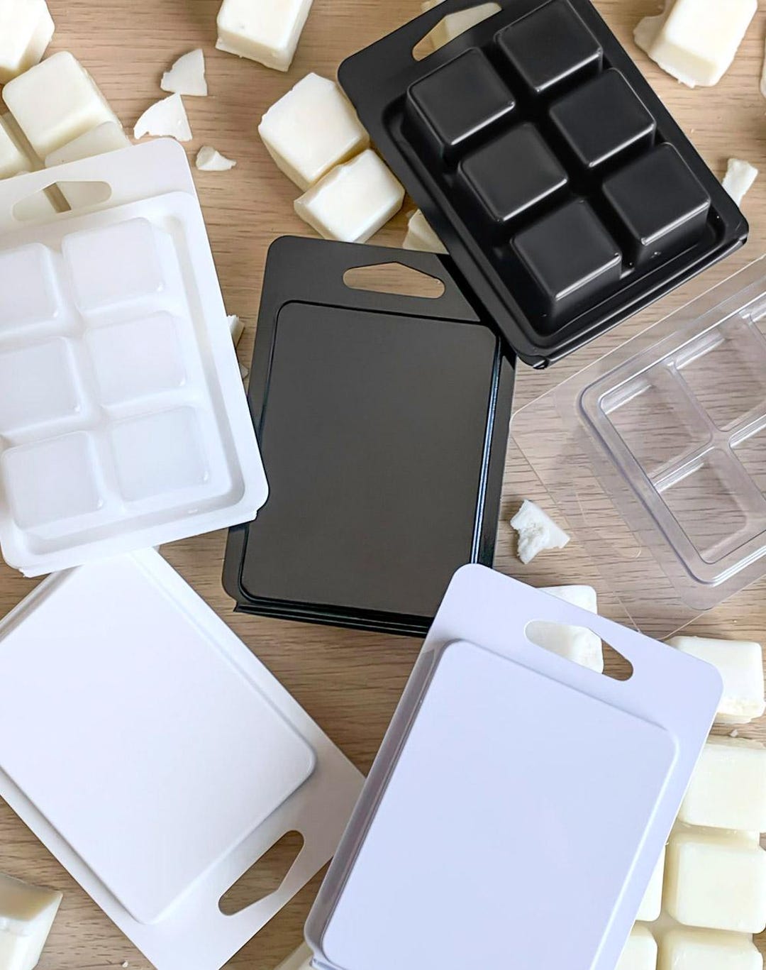 Sample Pack Wax Melt Clamshells, 6 Cavity Wax Melt Packaging, 2 Matte ...