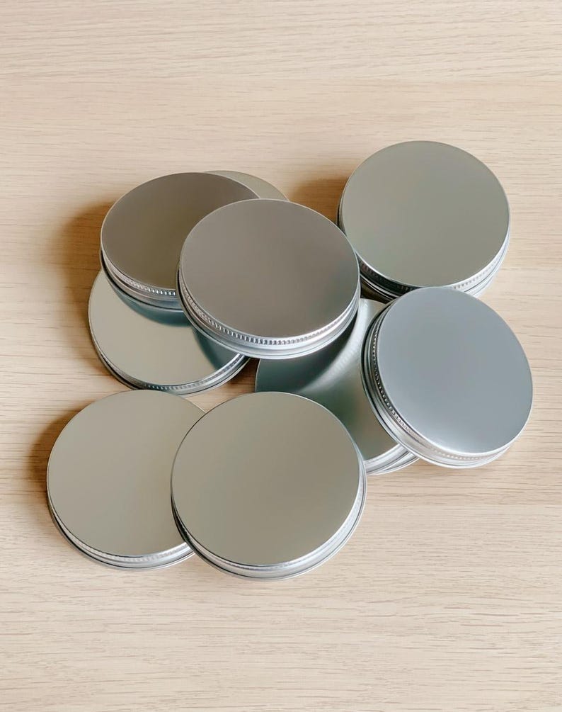 Silver 8 Oz. Mixie Lids, Tinplate Steel, 70-400 Continuous Thread, 12 ...