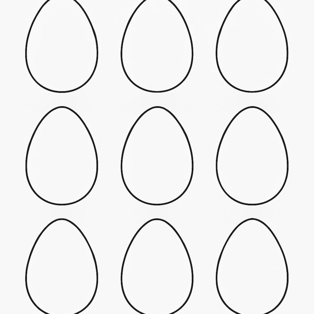 Kids Easter/spring Blank Eggs Coloring Page - Etsy