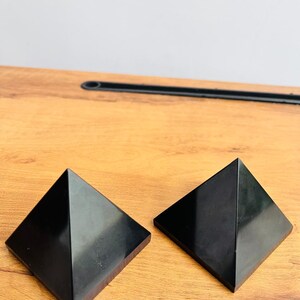 Large Black Tourmaline Crystal Pyramid Hand Carved Crystal Pyramid ...