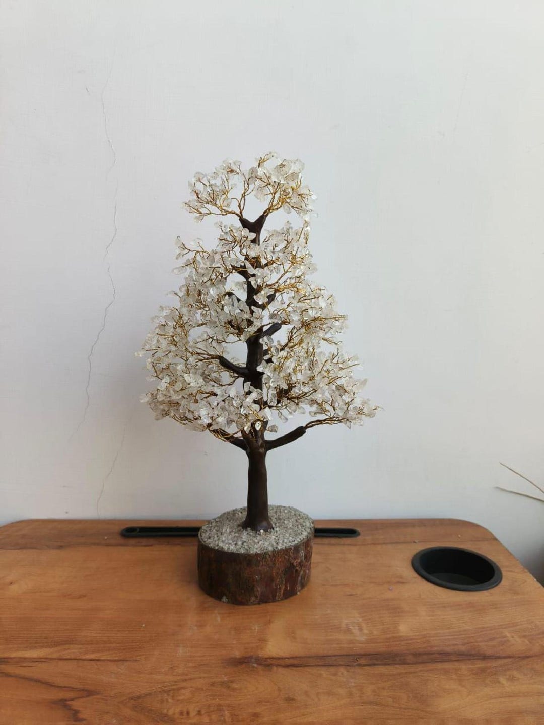 Large Clear Quartz Tree Handmade Crystal Home Office Decorative Crystal ...