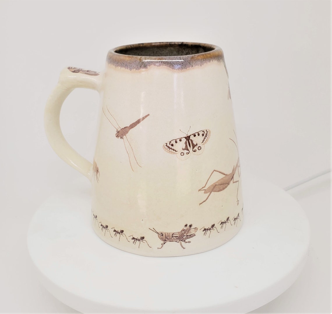 Bug Mug Sepia Ceramic Extra Large 16 Oz Handmade Ceramic - Etsy