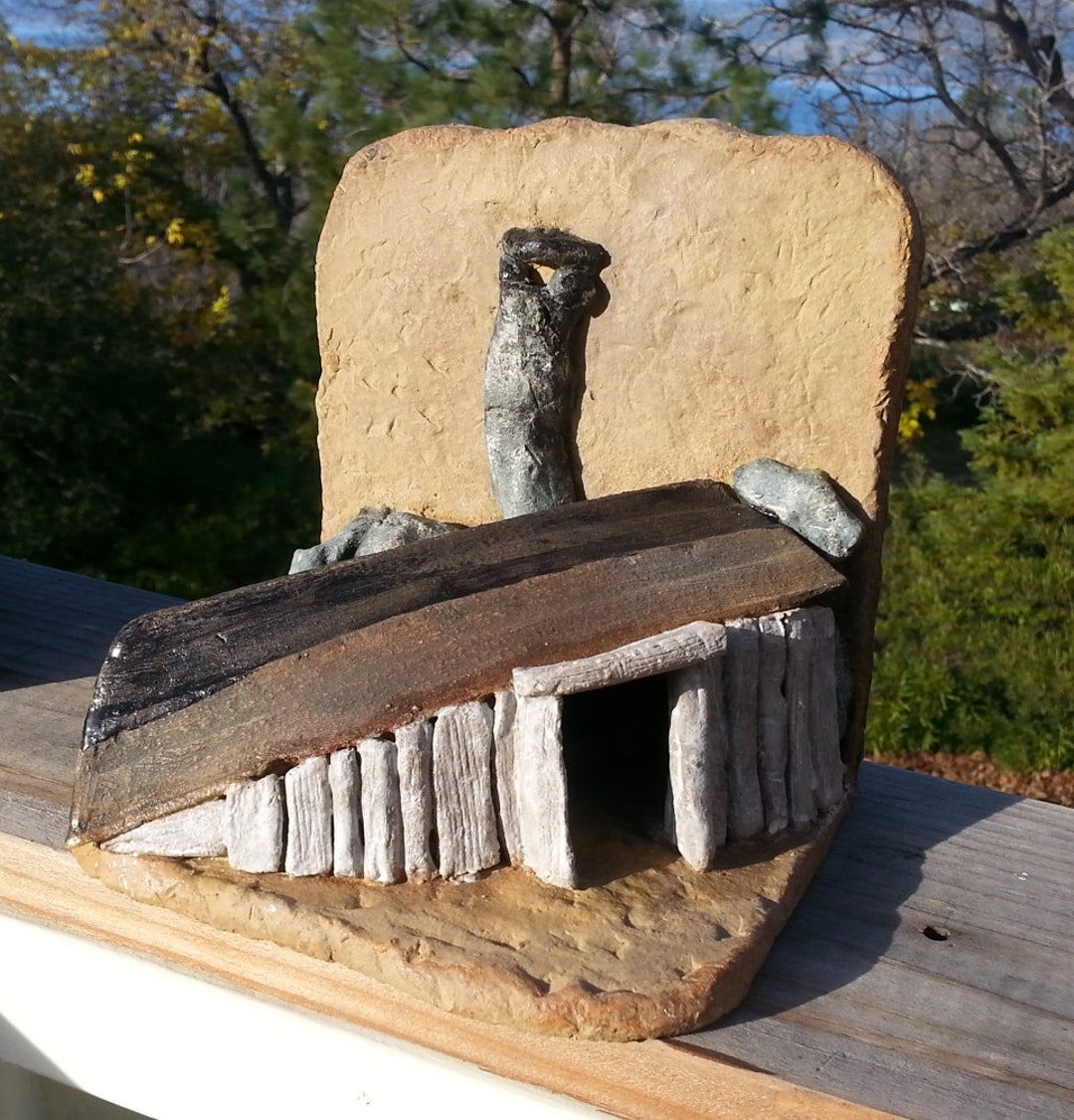 Boat House Ceramic Beach Bum Castaway Beach Hut Bookend One of a Kind ...
