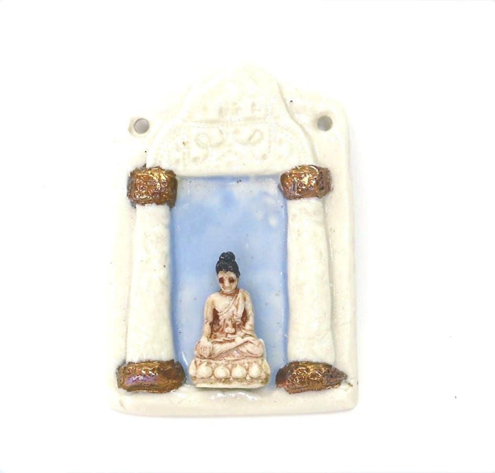 Ceramic Buddha Altar Tiniest Sky Blue Personal Temple Altar - Etsy