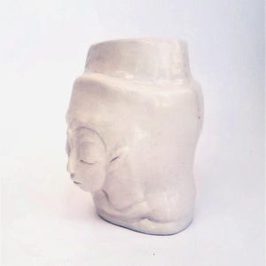 Dnregyptian Lady Face Porcelain Cup Small Planter Vase Handmade Hathor ...