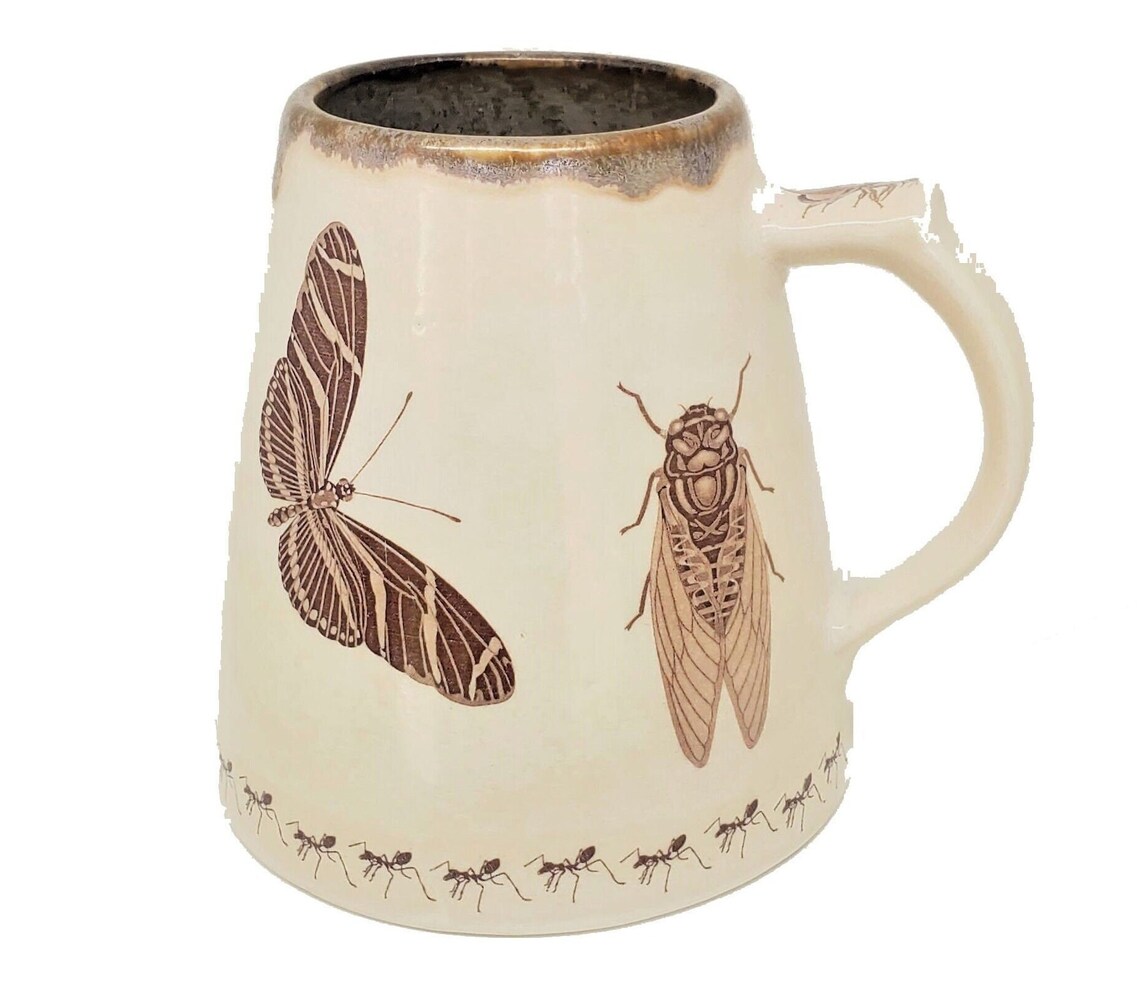 Bug Mug Sepia Ceramic Extra Large 16 Oz Handmade Ceramic - Etsy