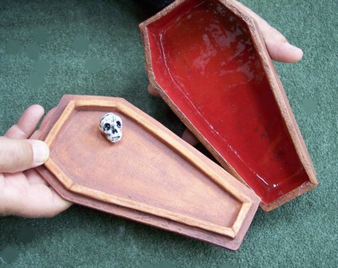 Ceramic Coffin Box for Halloween Candy Dish - Etsy