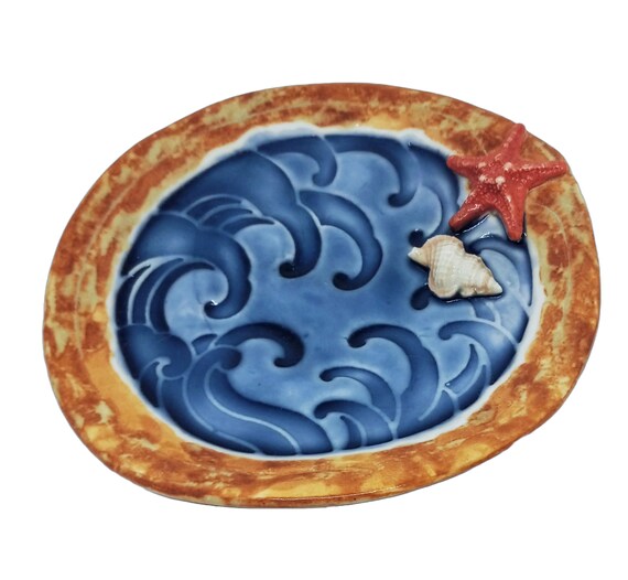 Seashore Beach Starfish Sea Shell Ceramic Spoon Rest Soap - Etsy