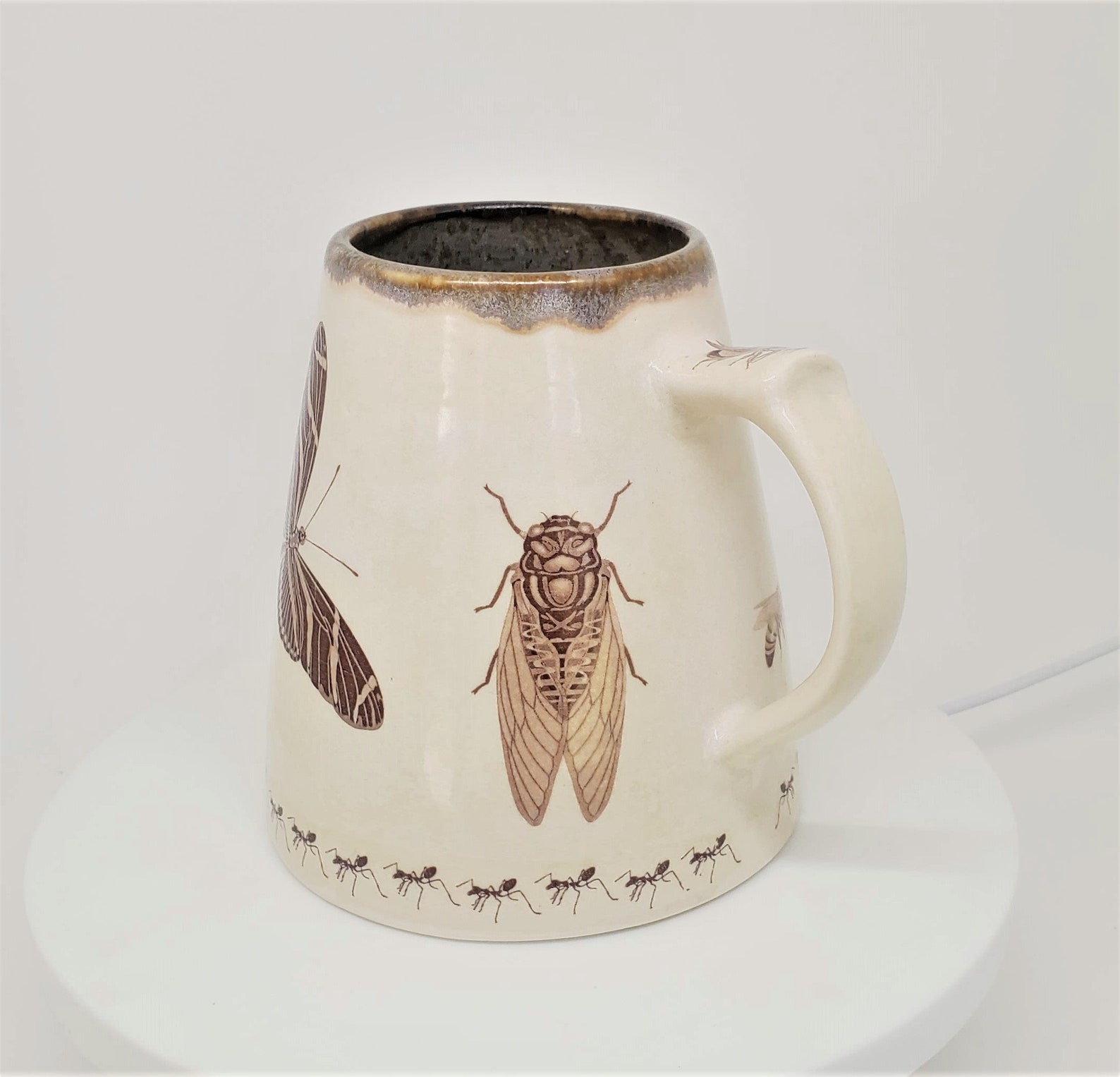 Bug Mug Sepia Ceramic Extra Large 16 Oz Handmade Ceramic - Etsy